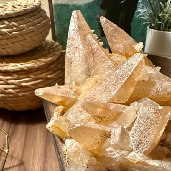 Handmade | Accents | Natural Large One Pound Peach Calcite Matrix ...